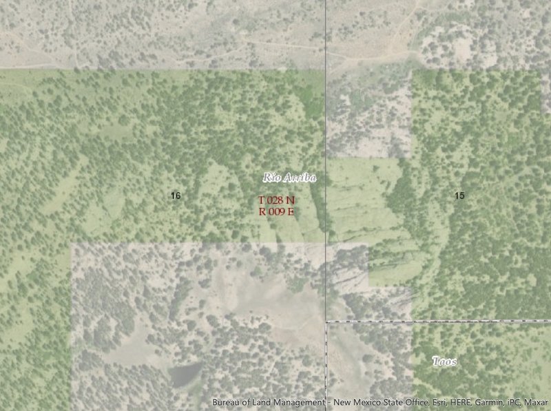 Boundary Map from the Bureau of Land Management, New Mexico State ...