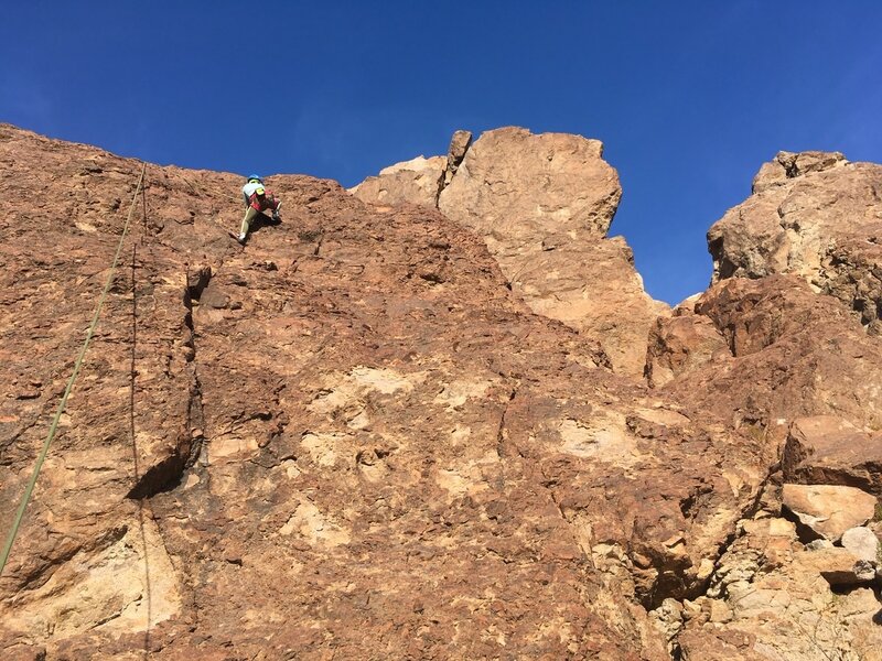 Rock Climbing in Roadmap Wall, Central Arizona
