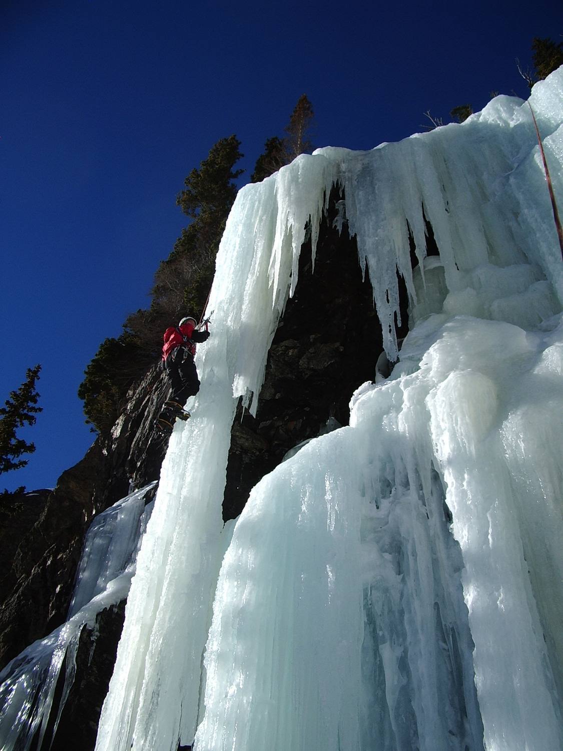The ice pillar shown is on the far left side of the Crypt.