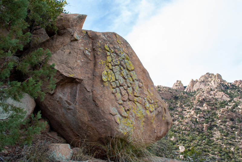 Climbing in Hillside Boulders, Cochise Stronghold