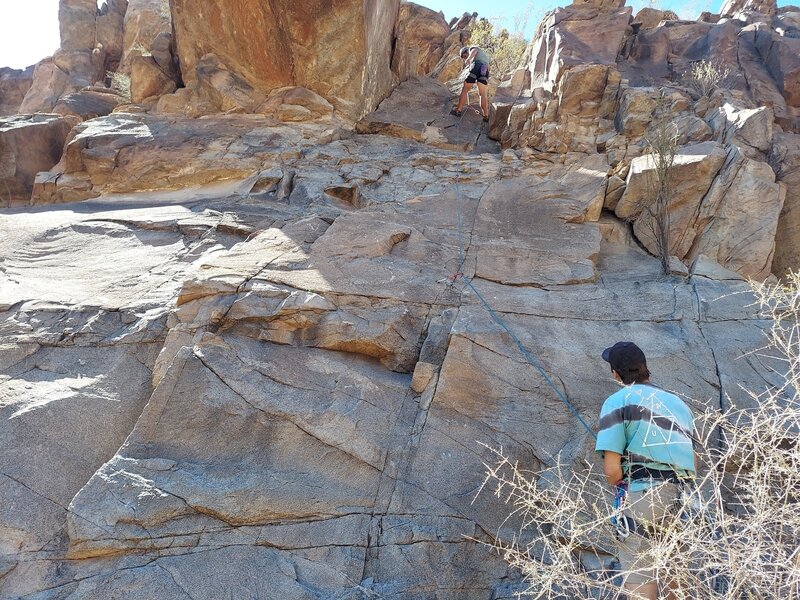 Rock Climbing in Cubism Wall, Central Arizona