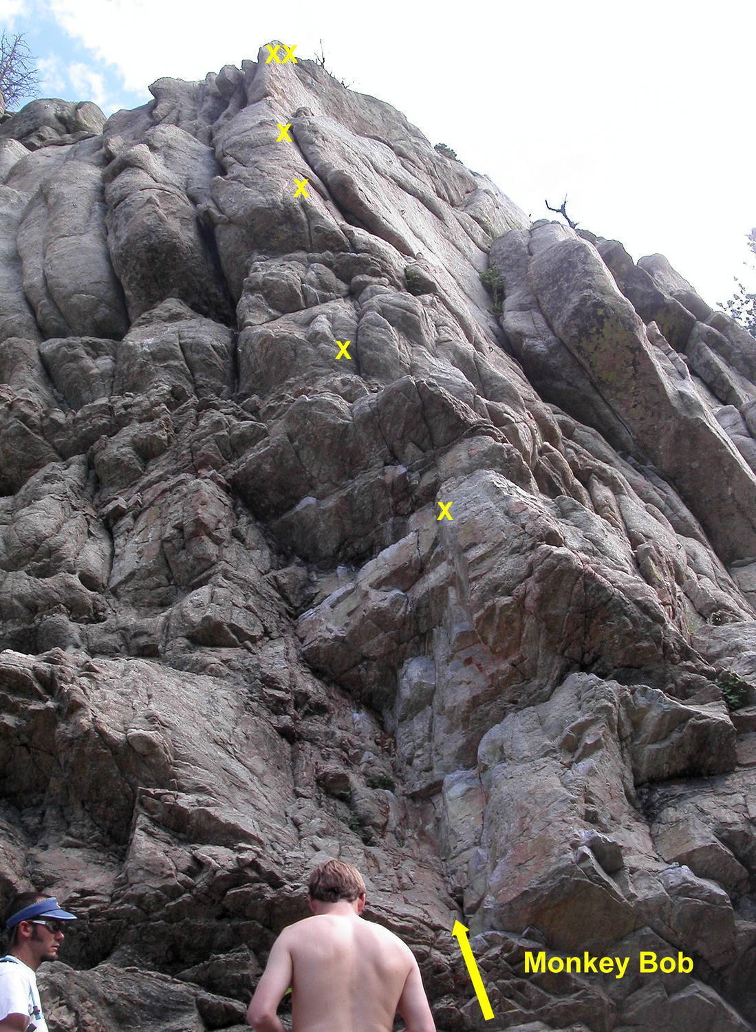 Monkey Bob. The crux is turning the roof between the first and second ...