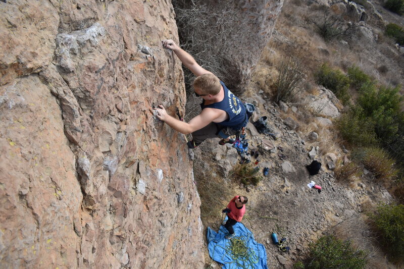 Rock Climb Push the Button Frank, Central Coast