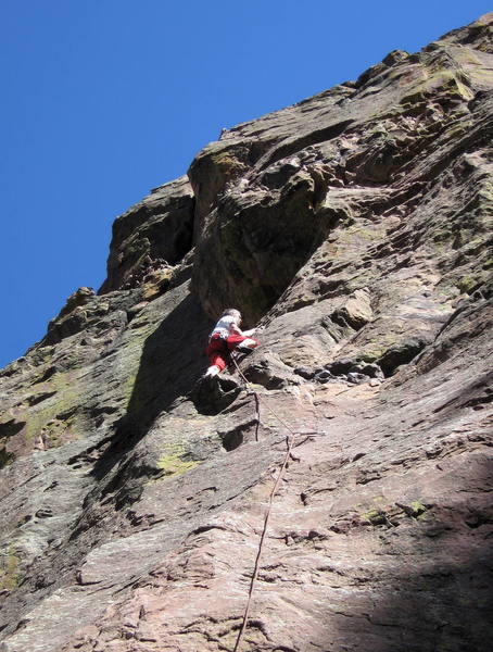 Jim Erickson on the first pitch of Hair City, a route he hadn't done in ...