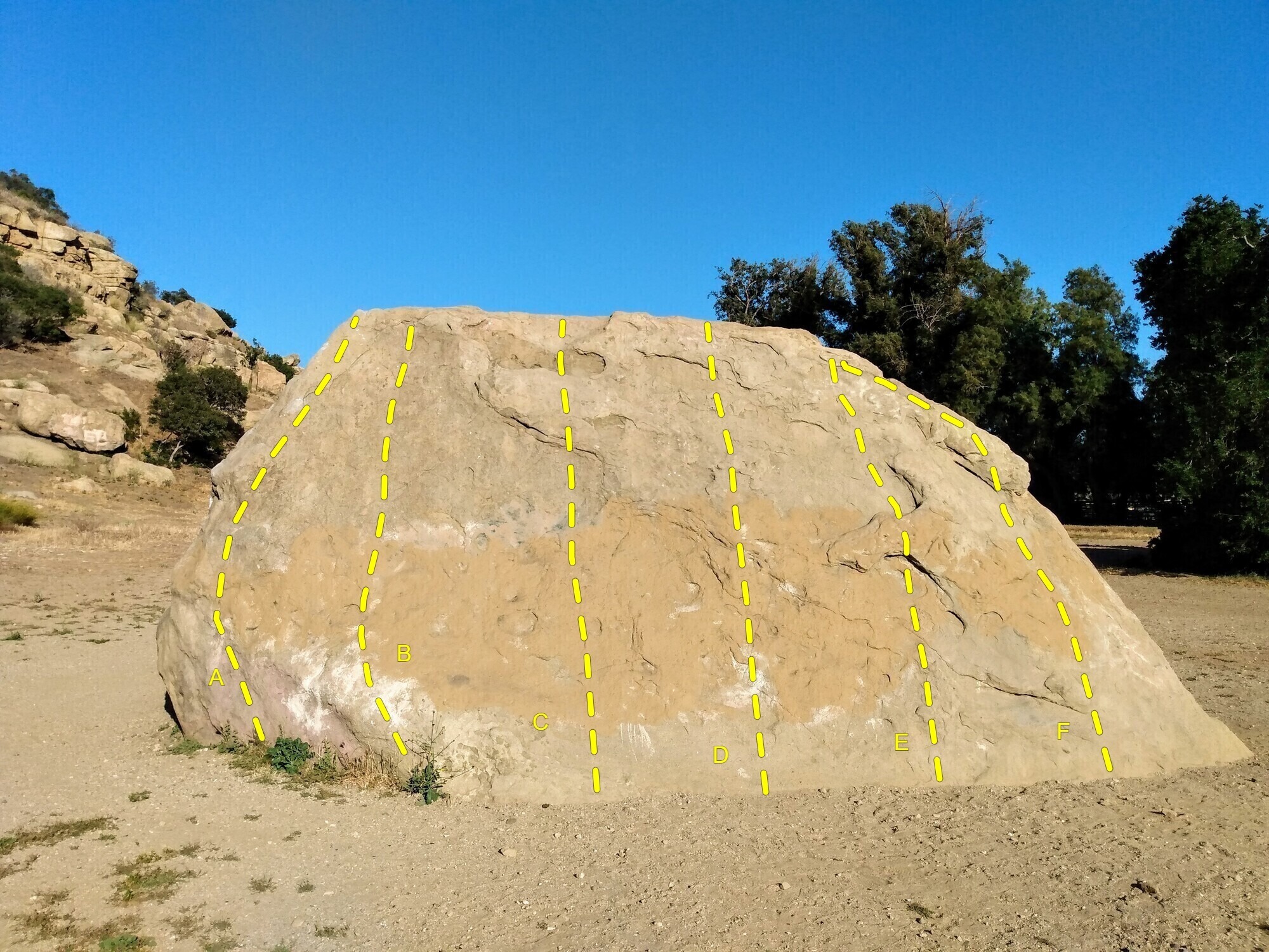 Slant Rock (W. Face), Stoney Point A. The Edge (V-easy) B. Left Side (V ...
