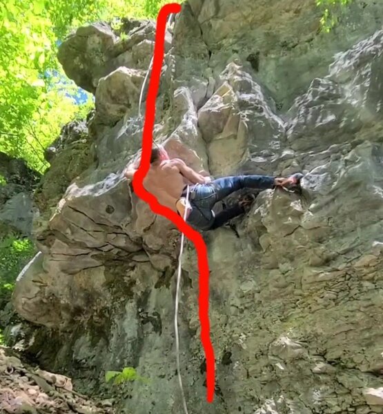 Rock Climbing in Approach Trail, CM: Devils Elbow