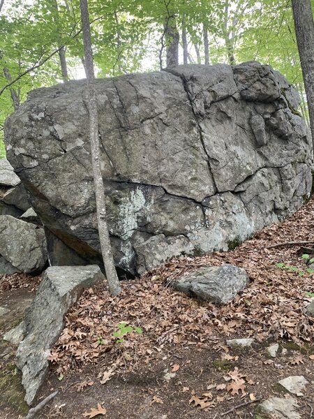 Climbing in Back Woods Boulders, Lincoln Woods
