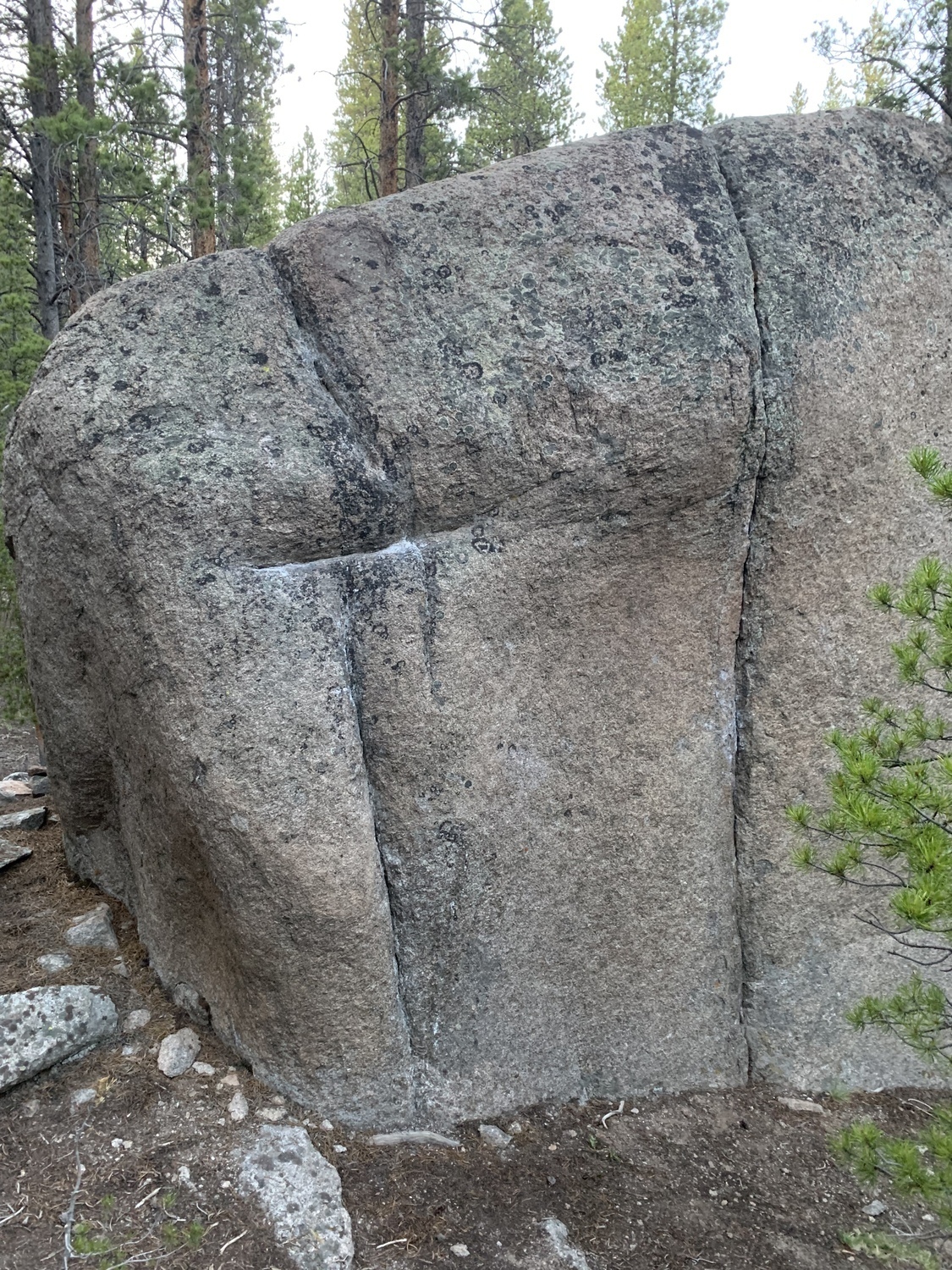 Pull around the corner of the boulder, and finish the climb on the "I ...