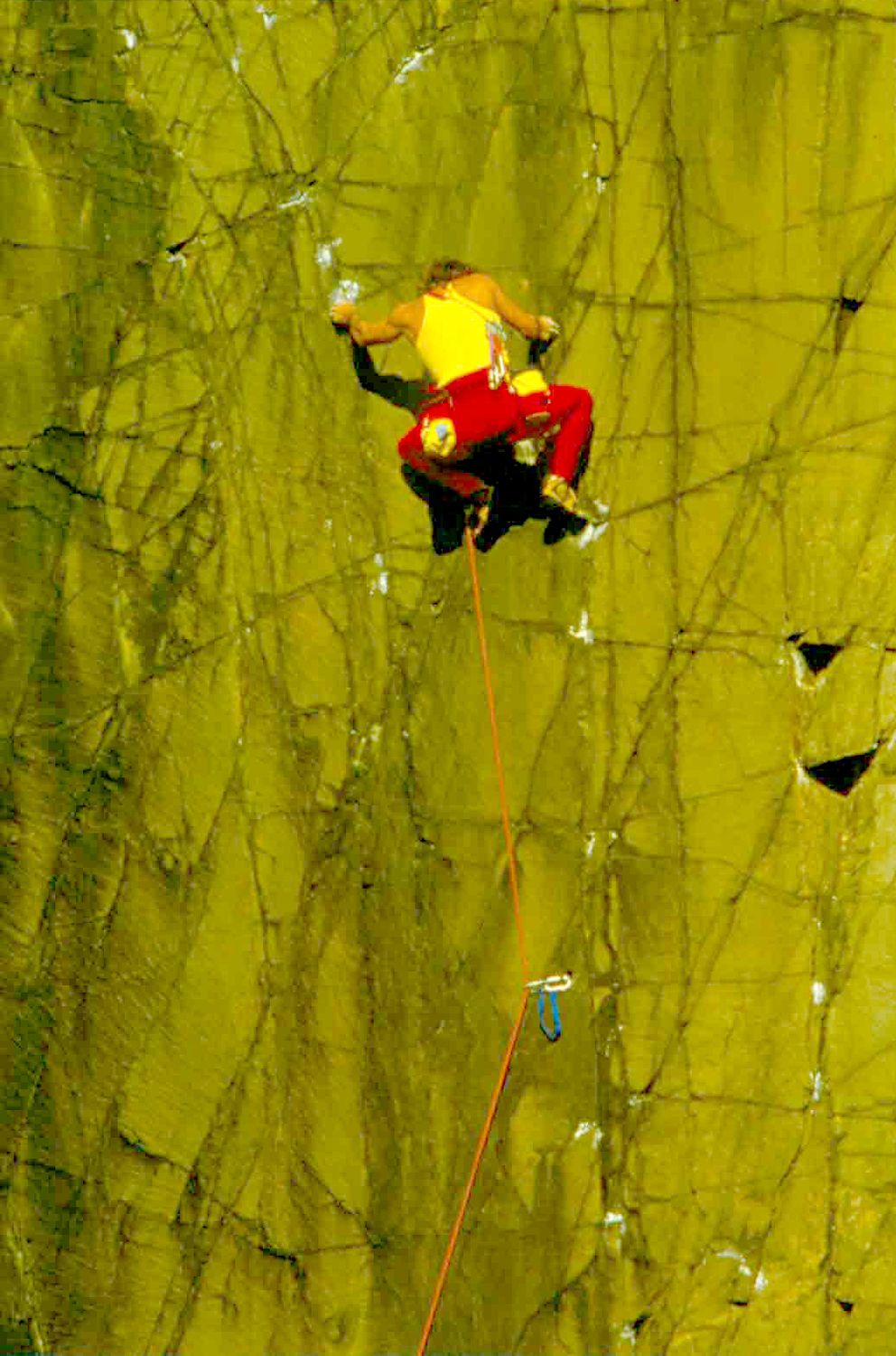 Maniac 5.13d FA Dan Goodwin 1984 - Photo by Anne-Marie Weber. Gear ...