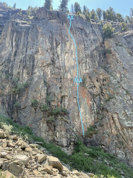 Rock Climb Weaving Through Golden Choss, Telluride/Norwood area