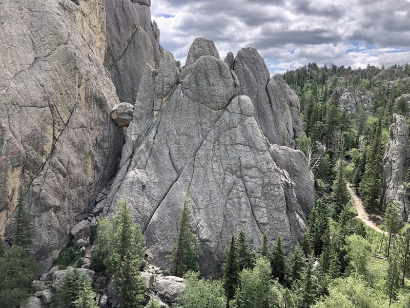 Rock Climbing in Rhinoceros Rock, Custer State Park