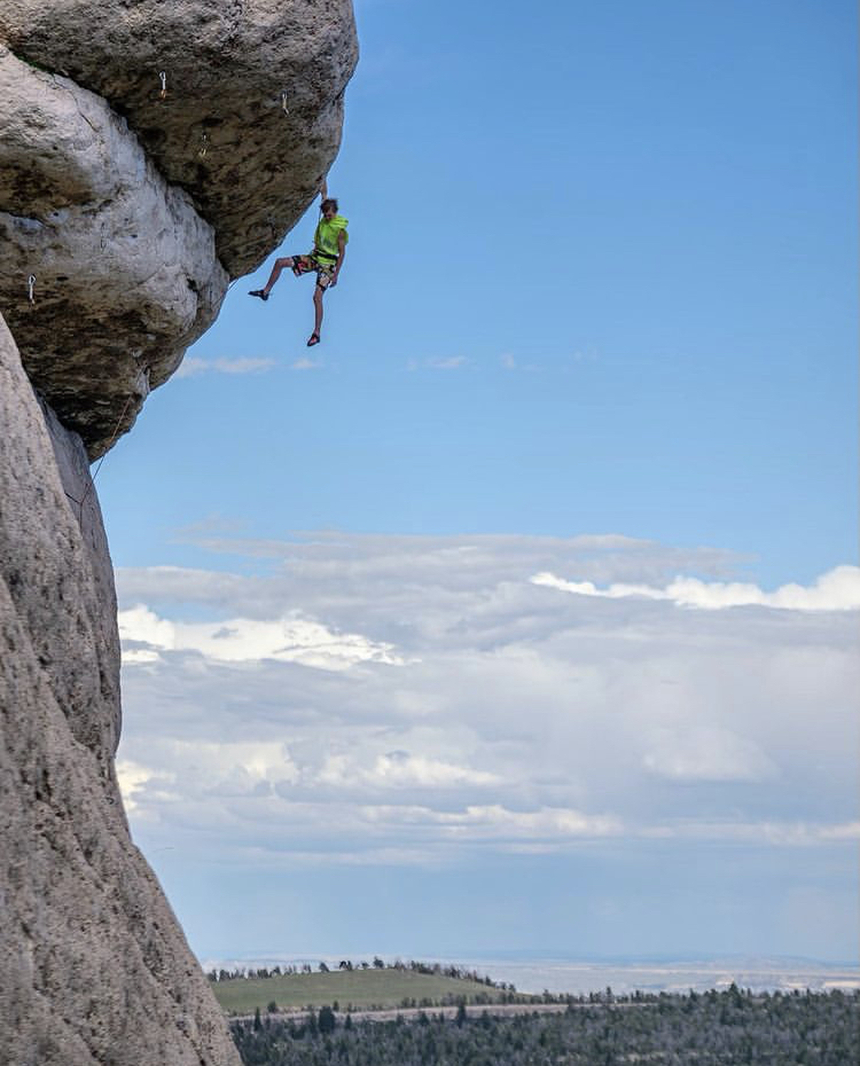 Clipping the chains during onsight. Photo by Quinn.