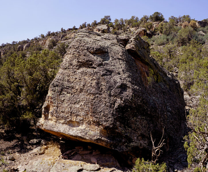 Climbing in Goliath Boulder, Montrose