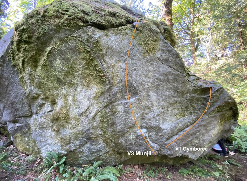 Climbing in Sleight of Hand Boulder, British Columbia