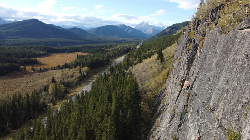 Rock Climbing in Cowbell Crag, Alberta