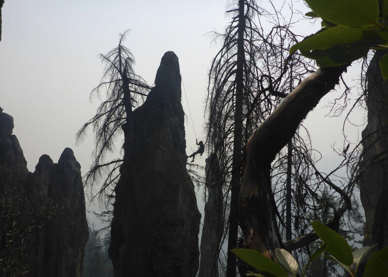 Rock Climbing in Mycelium Tower, Southwest Oregon