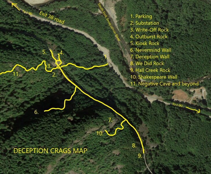 Deception Crags map