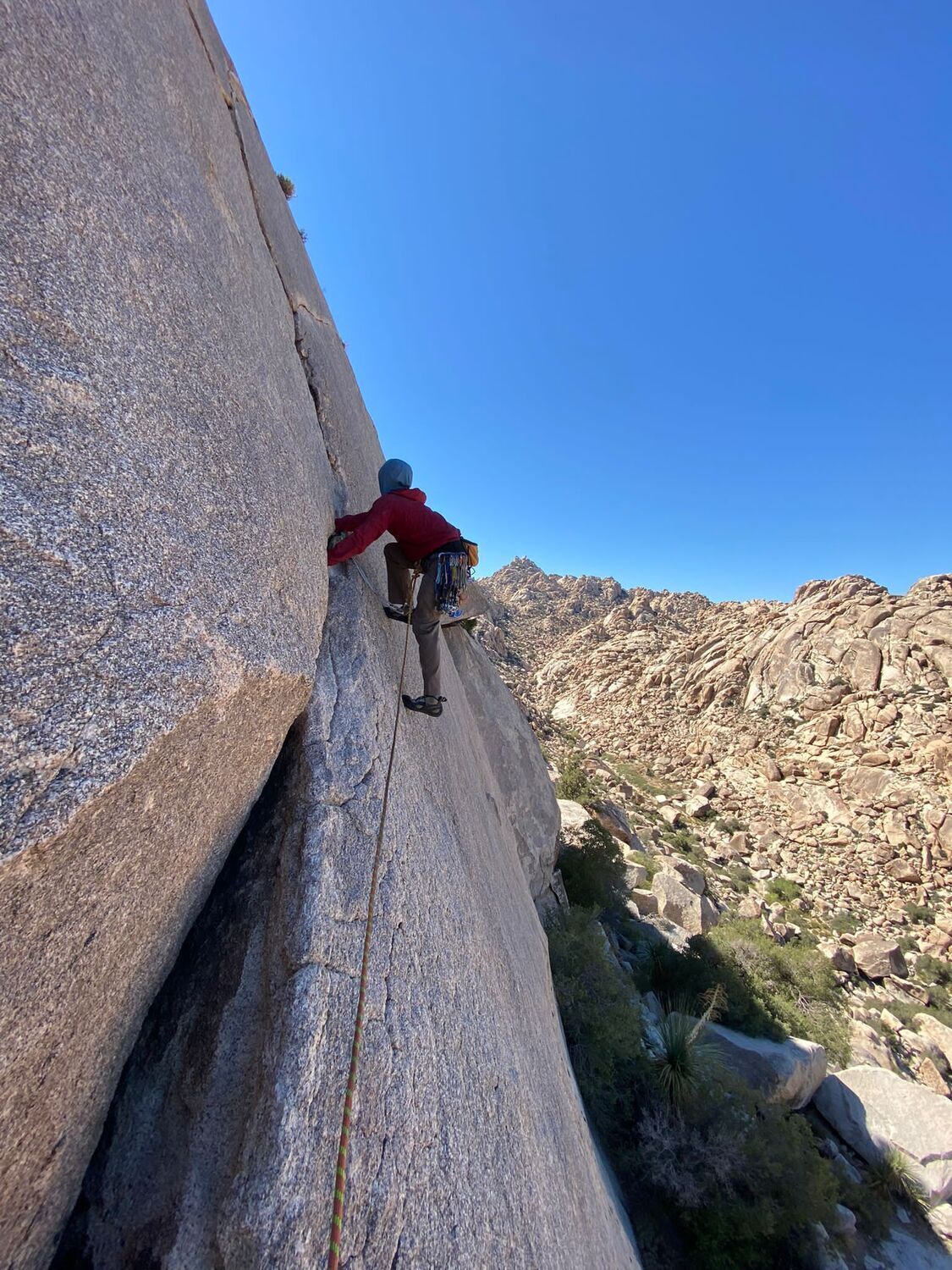 The nice hand traverse halfway up Back Up Singers (this is the same ...