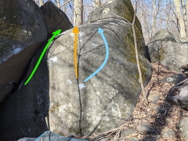 Slabby boulder to the right of the big boulder in the Spirit Area. From ...