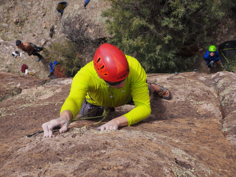Rock Climbing in Non Dairy Nut Cheese Wall, San Luis Valley