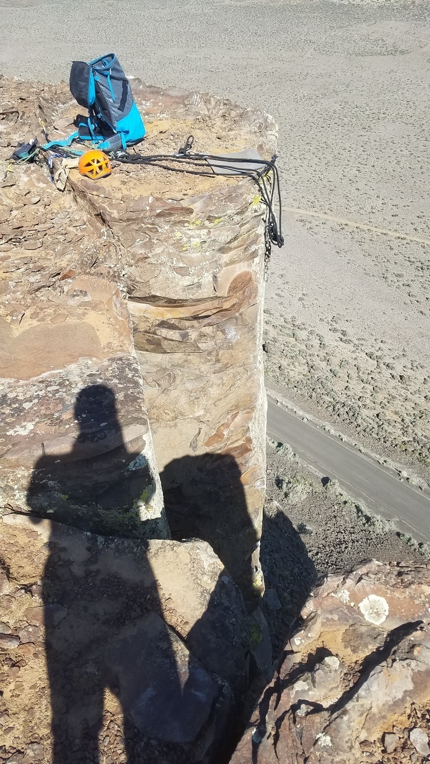 View from the top of the Corona Crest during the graft. The anchors for ...