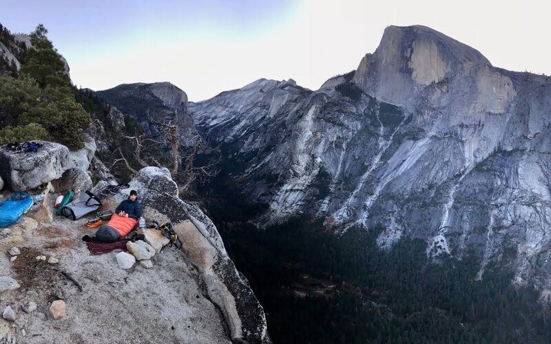 Summit bivy on top of Washington Column