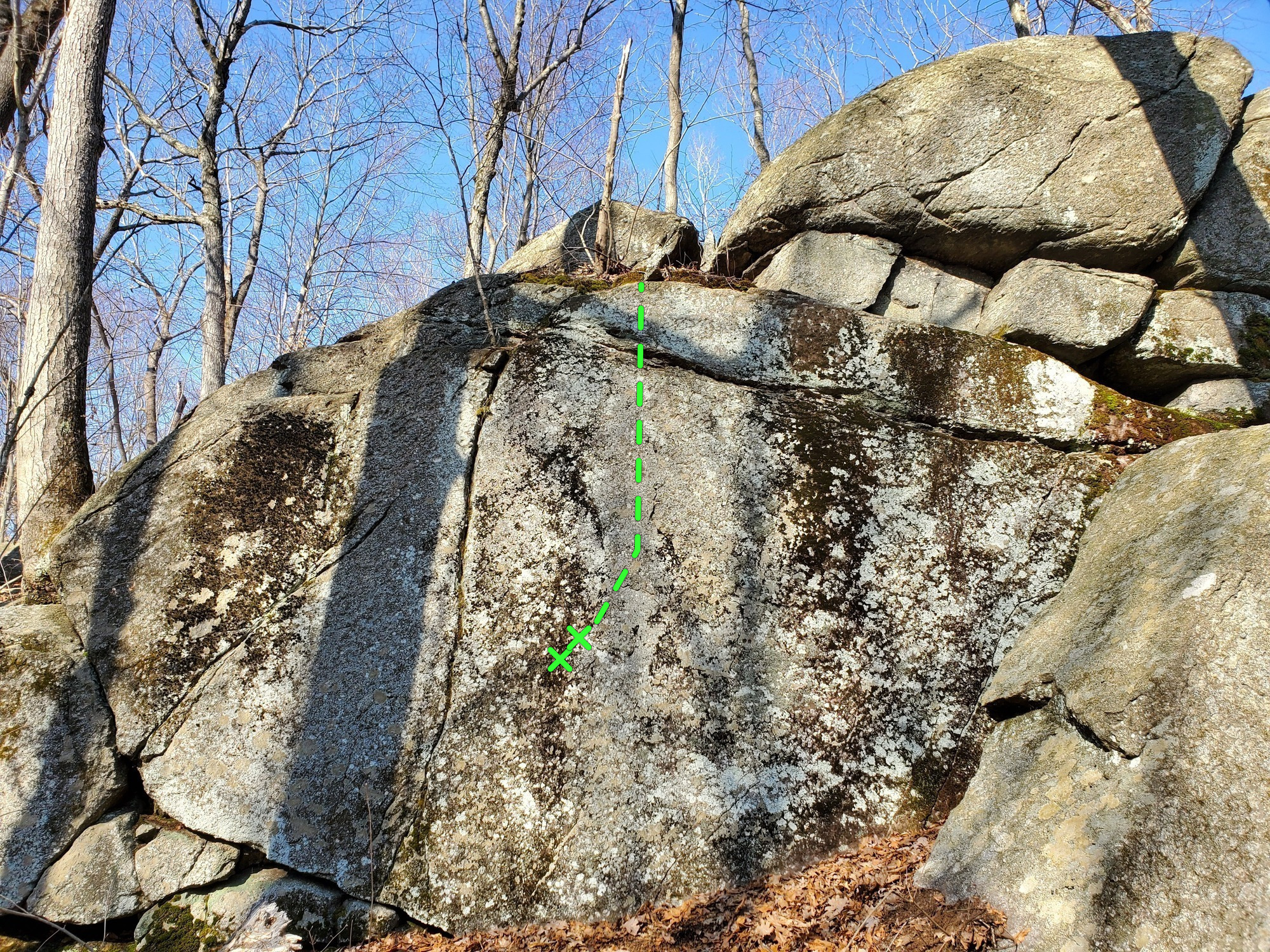 King Ramses' Curse, located to the right of the think vertical crack ...