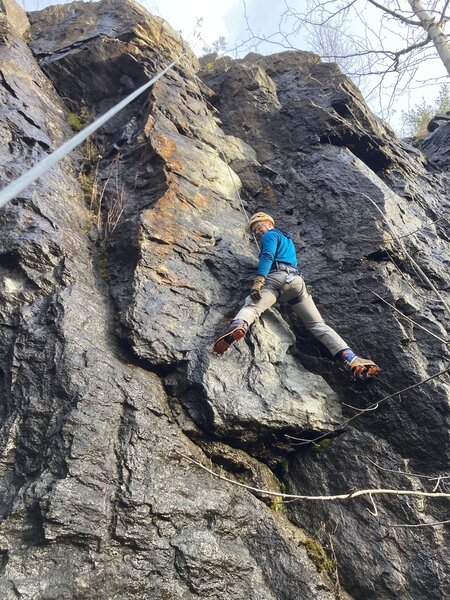 Climbing in Lower Quarry, * VT Ice and Mixed