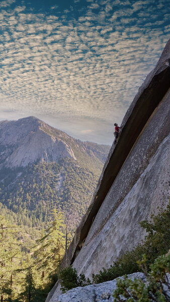 Rock Climbing in Right of the Escalator, Tahquitz & Suicide Rocks
