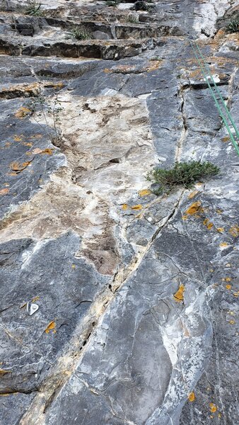 Scar left from large flake that came off on pitch 6. Pitch still ...