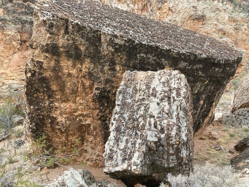 18-20ft tall side of boulder