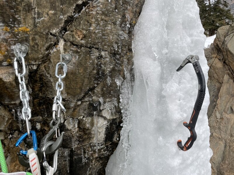 The anchor for the Sheep Shit finish. This anchor location may be iced ...