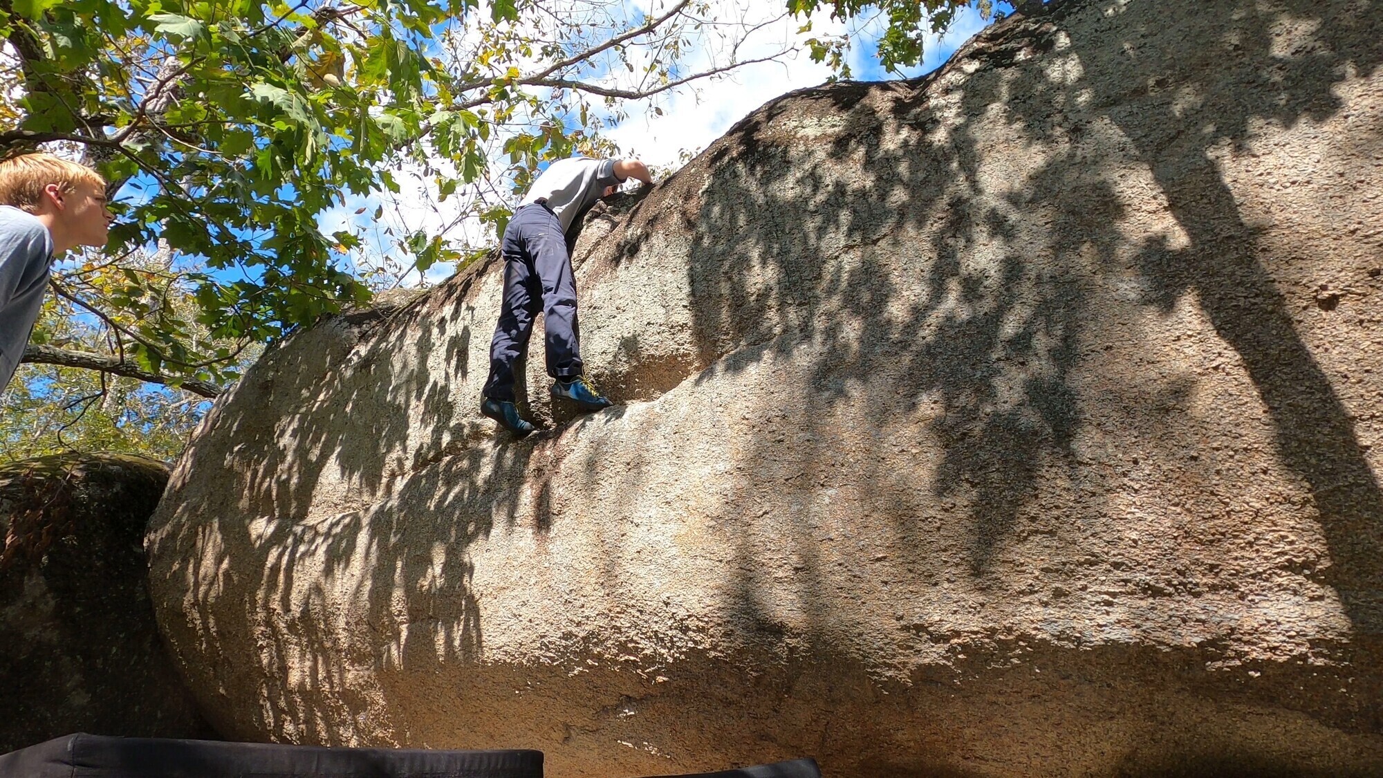 Jacob on Seismic Toss. Gil ready for the send train.