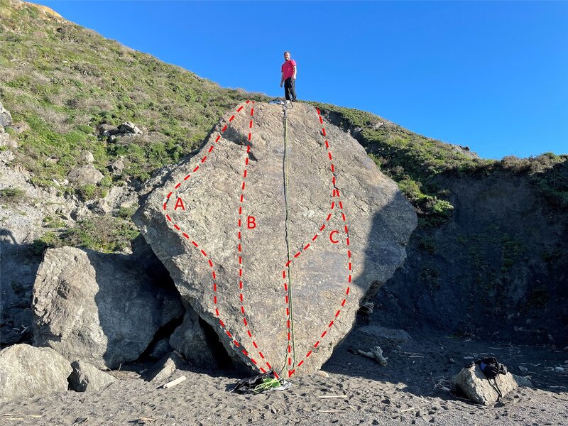 Top-rope routes on The Diamond: (A) Diamonds are a Girl's Best Friend 5 ...