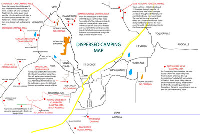 Dispersed Camping Map. For high resolution photo or PDF please email ...