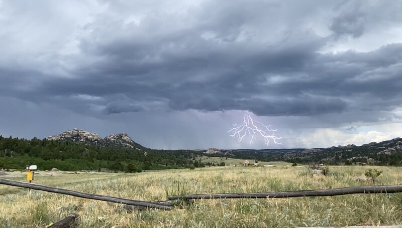 Classic July Voo from Reynolds parking. Screenshot from a slomo video.