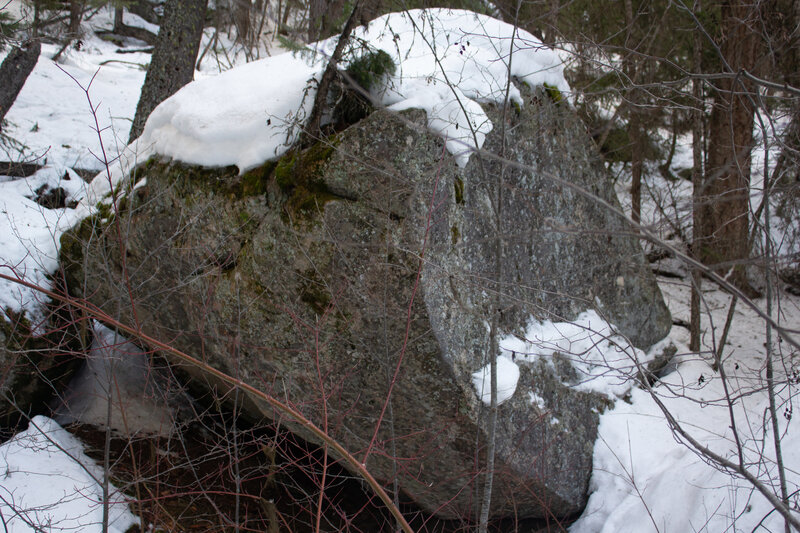 Climbing in The Control Boulder, Northwest Region