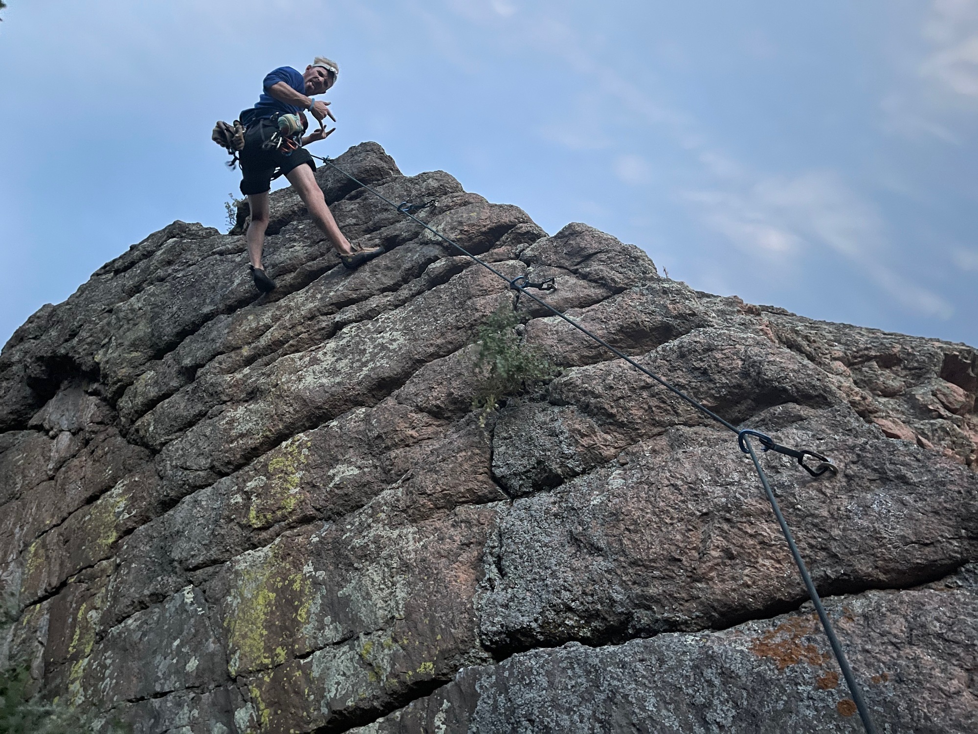 Luke Scharff climbing. Photo being used with permission by owner Caden ...