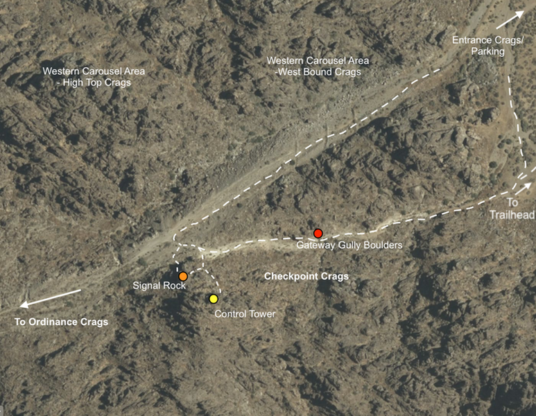 Rock Climbing in Checkpoint Crags, High Desert