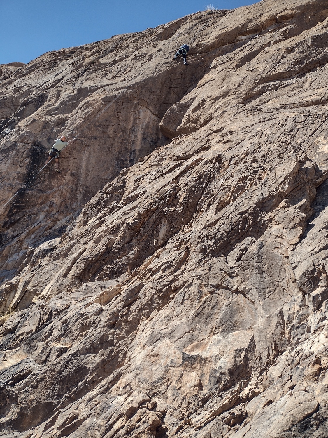 Left climber on Weasels Ripped My Flesh, right climber on Playground ...