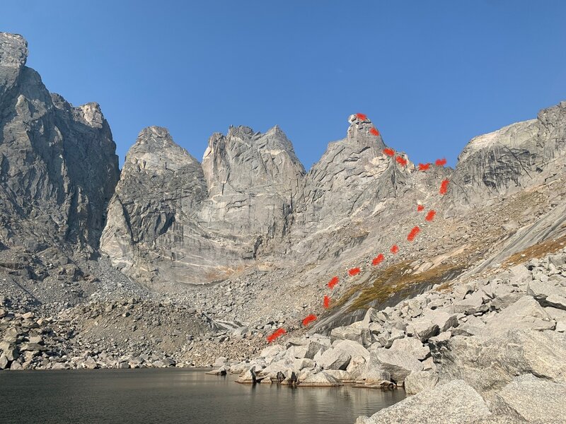 Approach from the tarn.