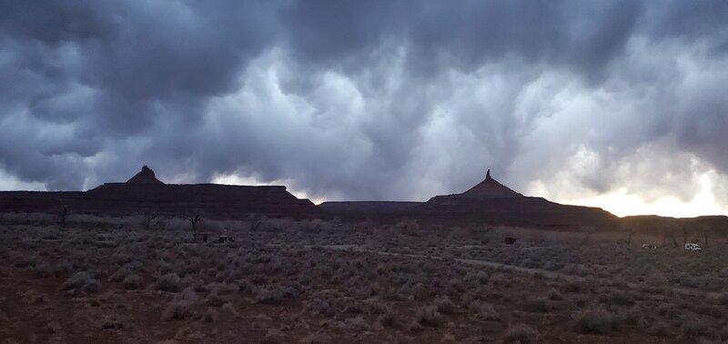 Stormily Superimposed Six Shooters