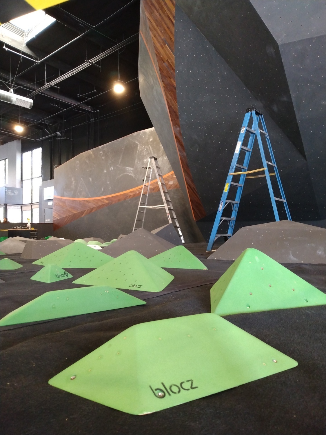Getting ready for the St. Patty's Pulldown, Flowstone Climbing Gym