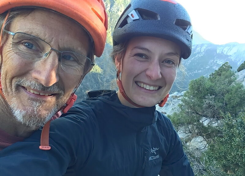Selfie break. Mike & Kira Engle. Father/daughter ascent of Rivière d ...