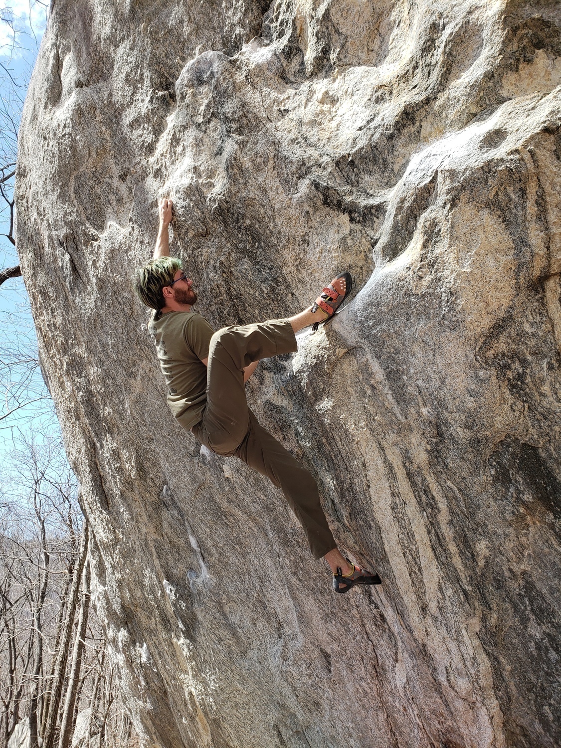 Pulling the first move using the crimp beta