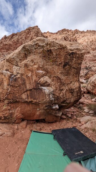 Climbing in Rambo Boulder, Red Rocks