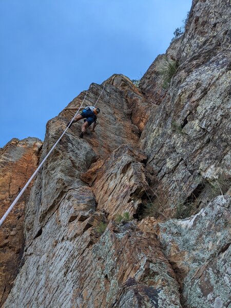 Squeeze Arete on top-rope