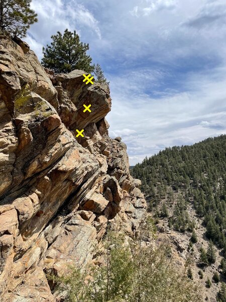 A side profile of the climb and upper dihedral.