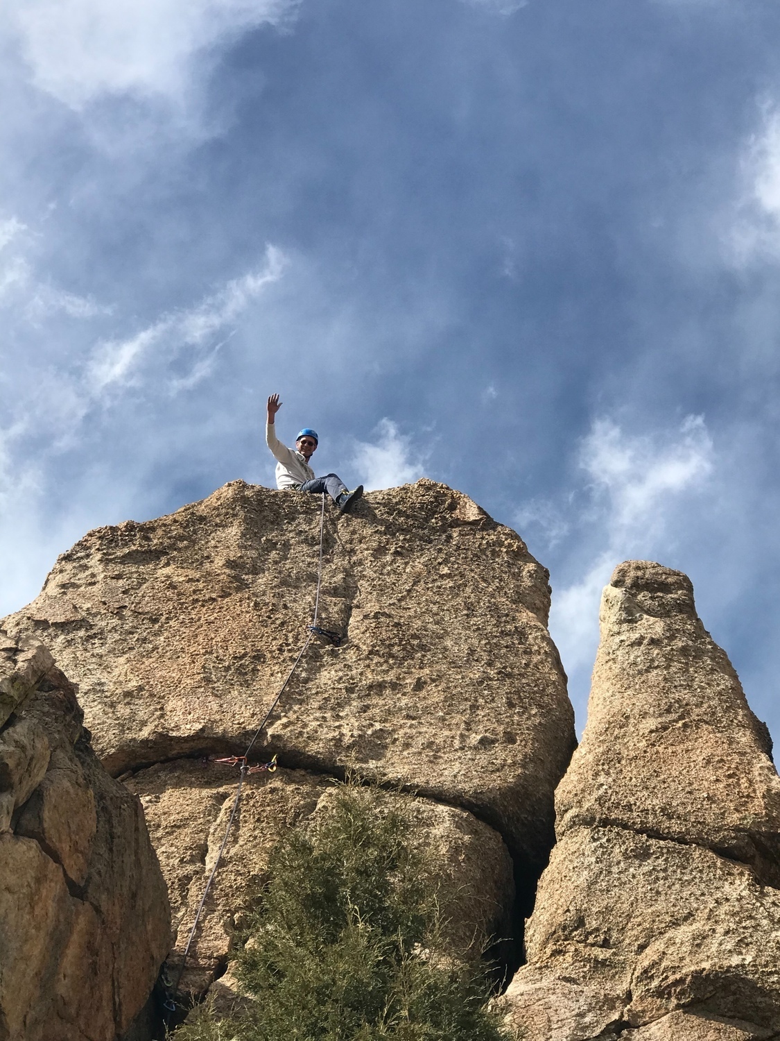 The top of Route 7 with the top slab visible. Behind the tree is the ...