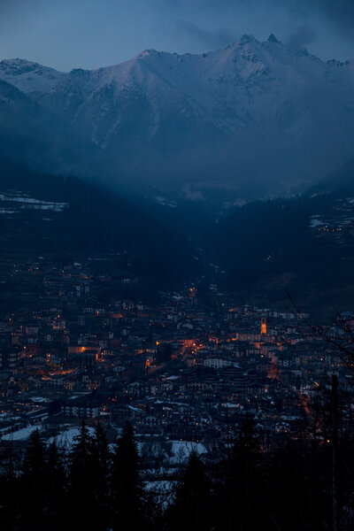 Vezza d'Oglio as seen from Val Paghera